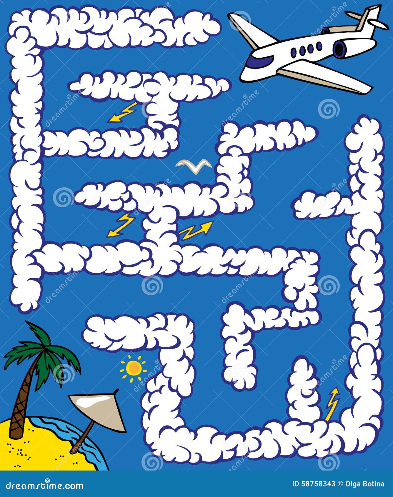 Voyage plat de labyrinthe illustration de vecteur. Illustration du ...