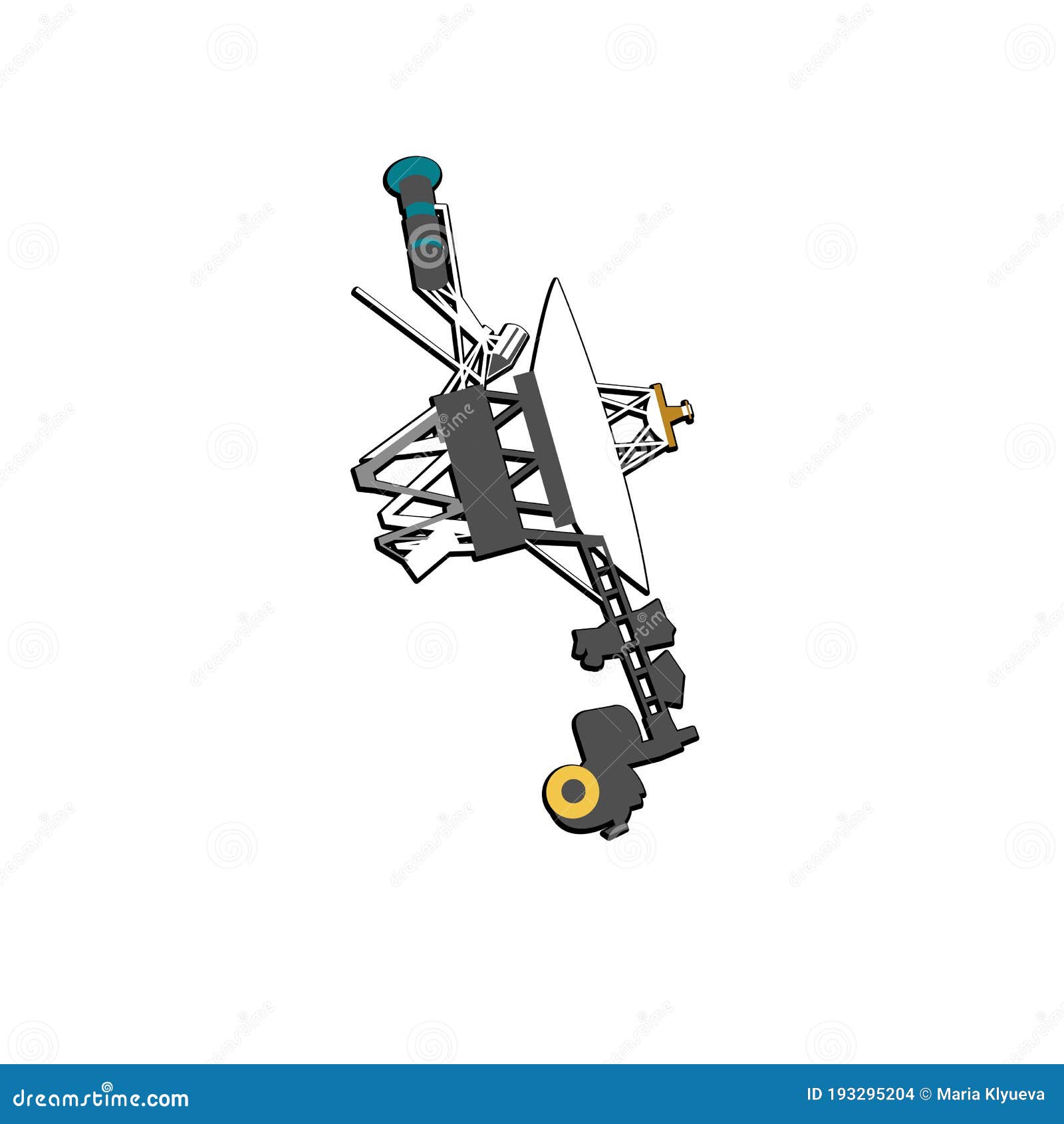 Voyager 1 is a Space Probe that Was Launched by NASA on 1977. Vector ...