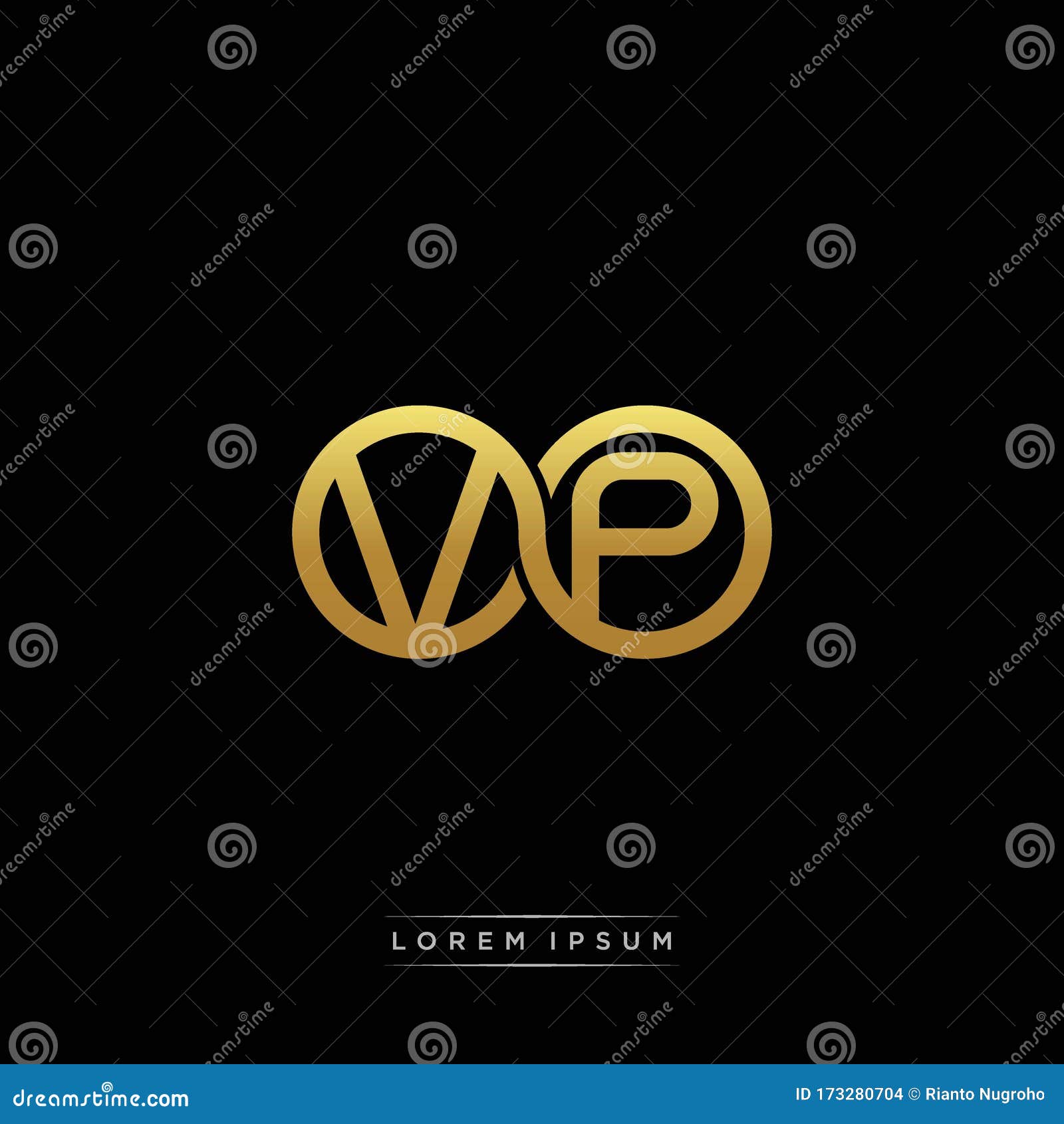VP Initial Letter Linked Circle Capital Monogram Logo Modern Template ...