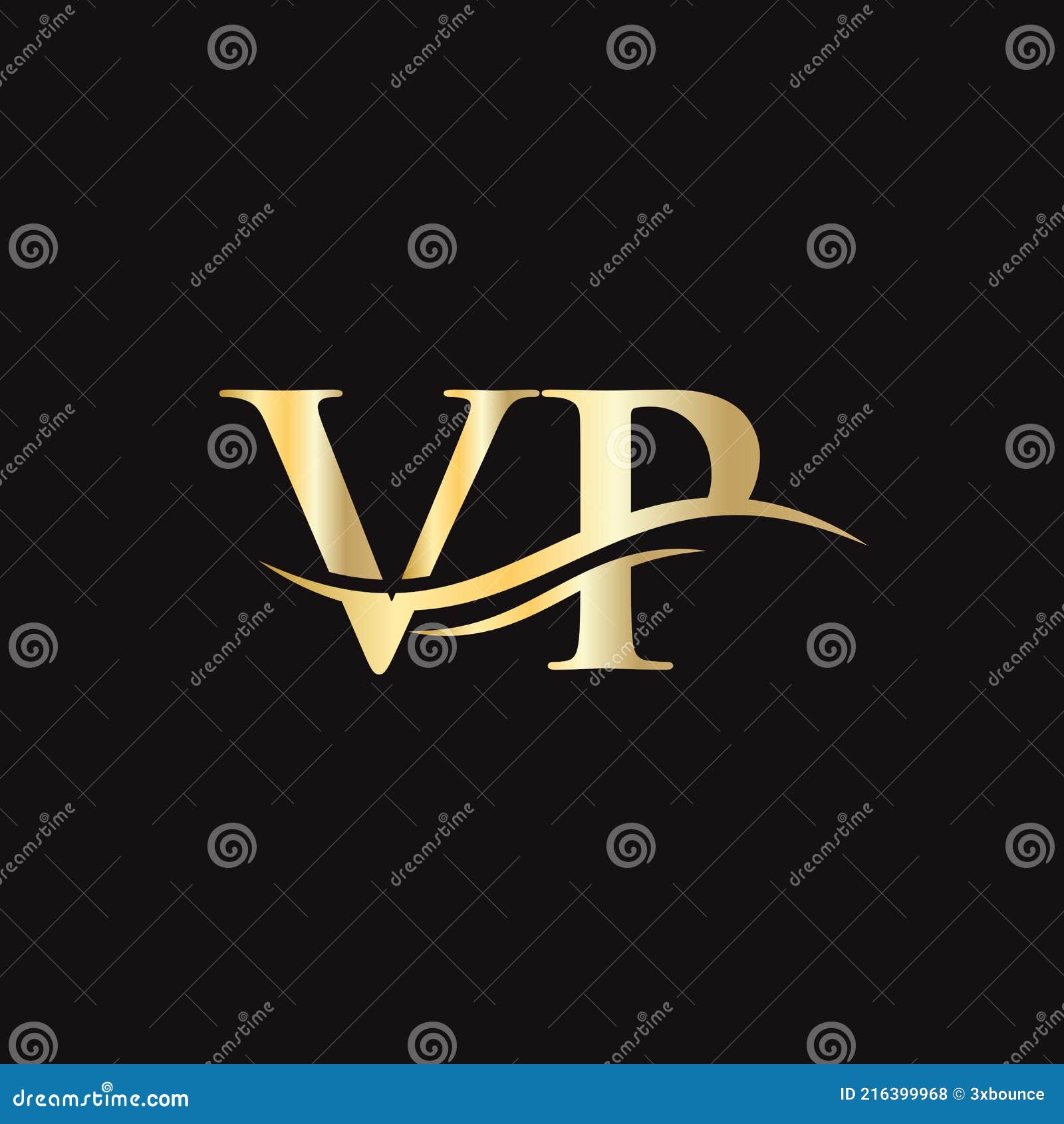 VP Logo Design. Initial VP Letter Logo Design Stock Vector ...