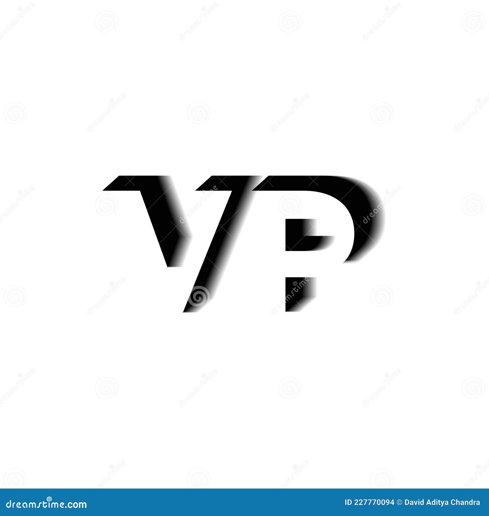 VP Monogram Shadow Shape Style Stock Vector - Illustration of initials ...