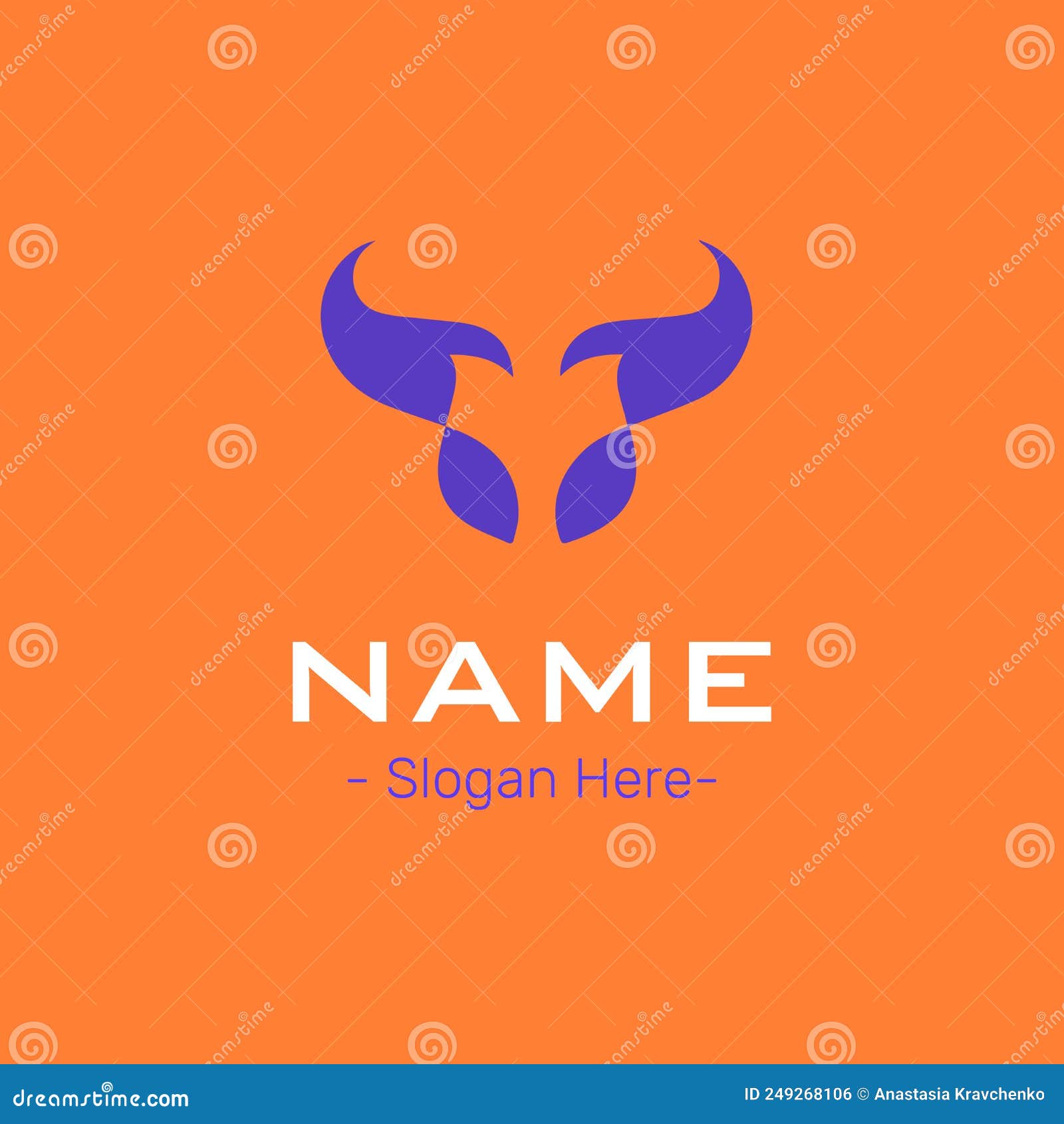 VP Monogram Vector Logo. Purple Initial Based Logo within Orange ...