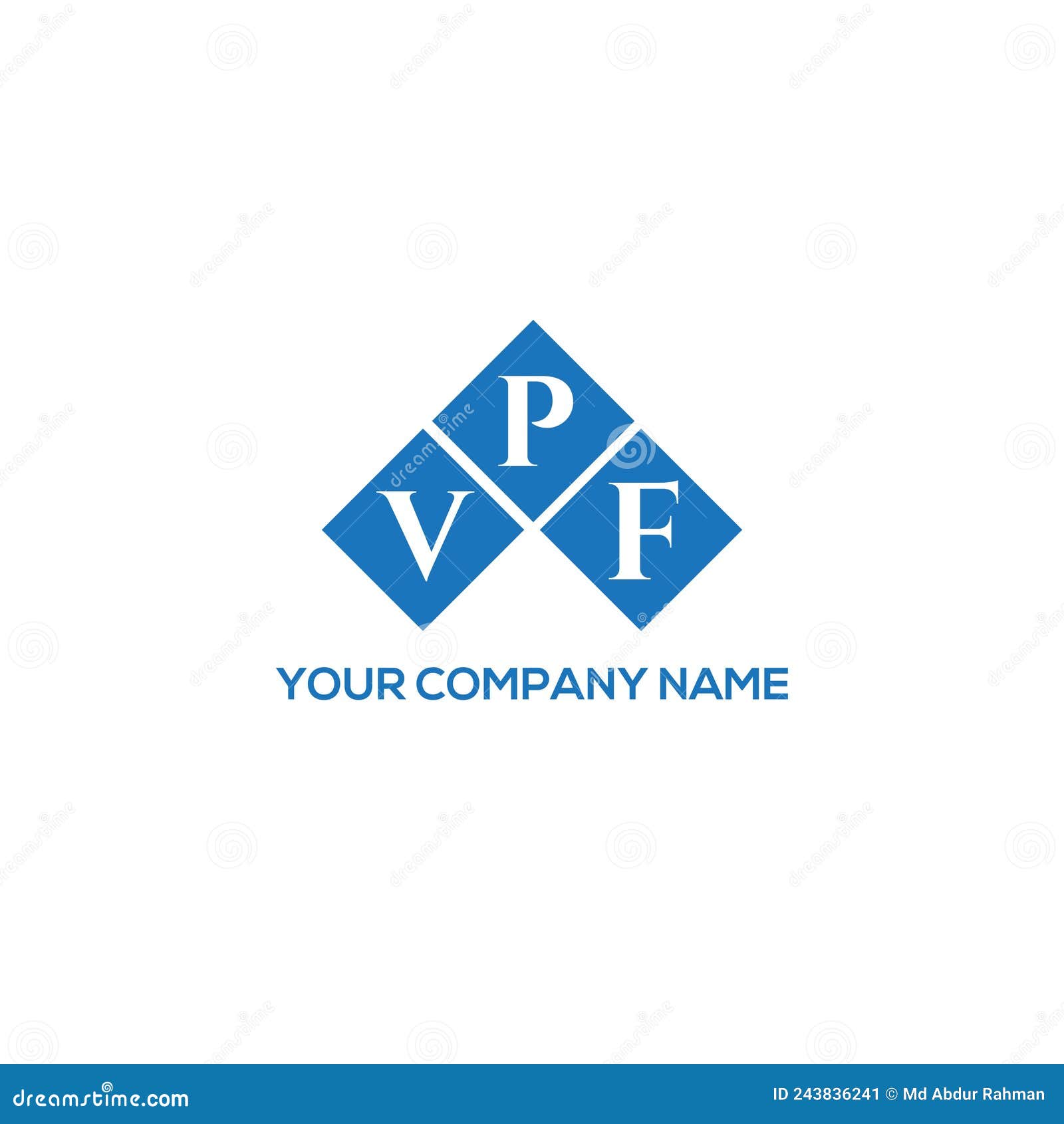 VPF Letter Logo Design on White Background. VPF Creative Initials ...
