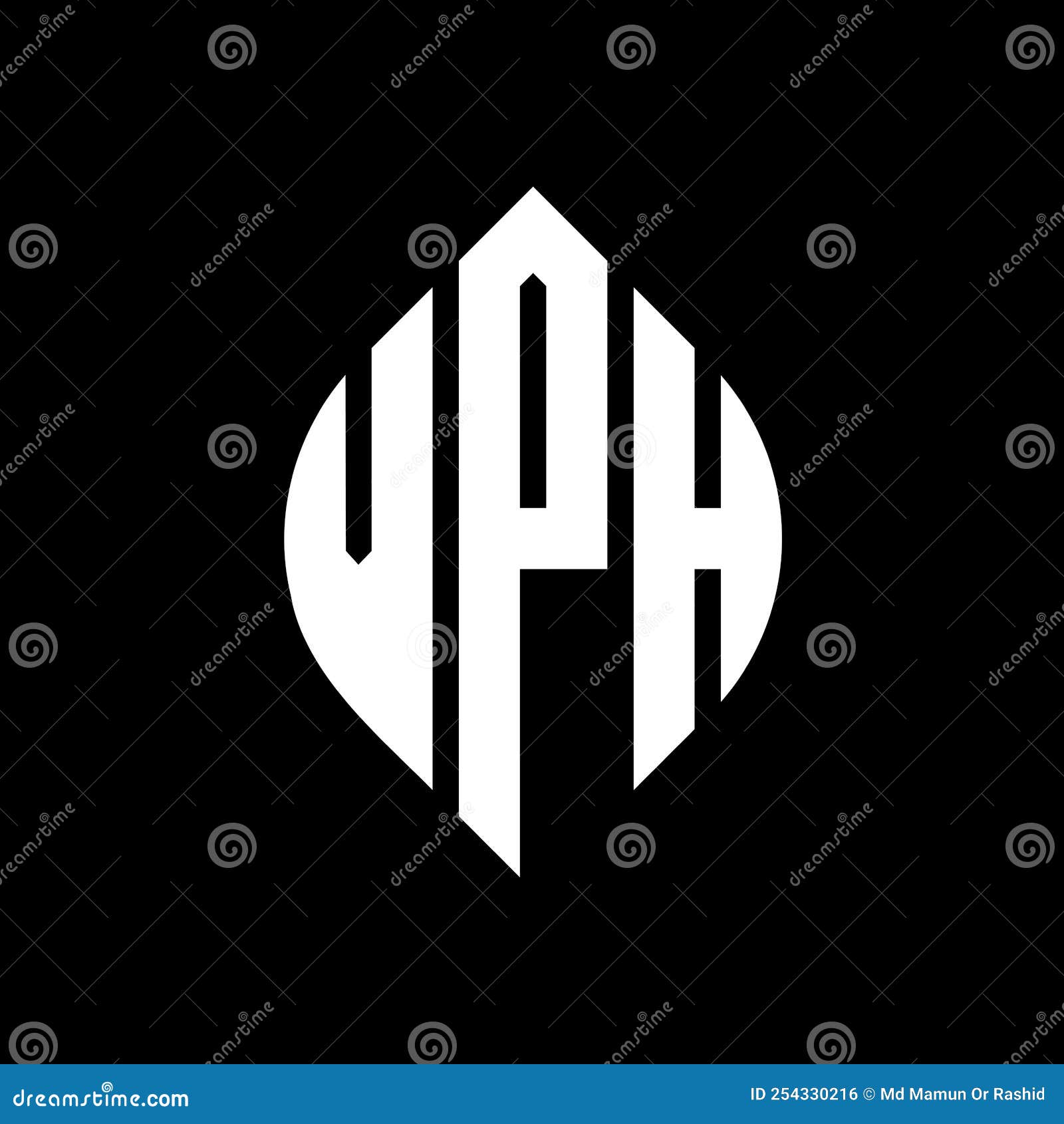 VPH Circle Letter Logo Design with Circle and Ellipse Shape. VPH ...