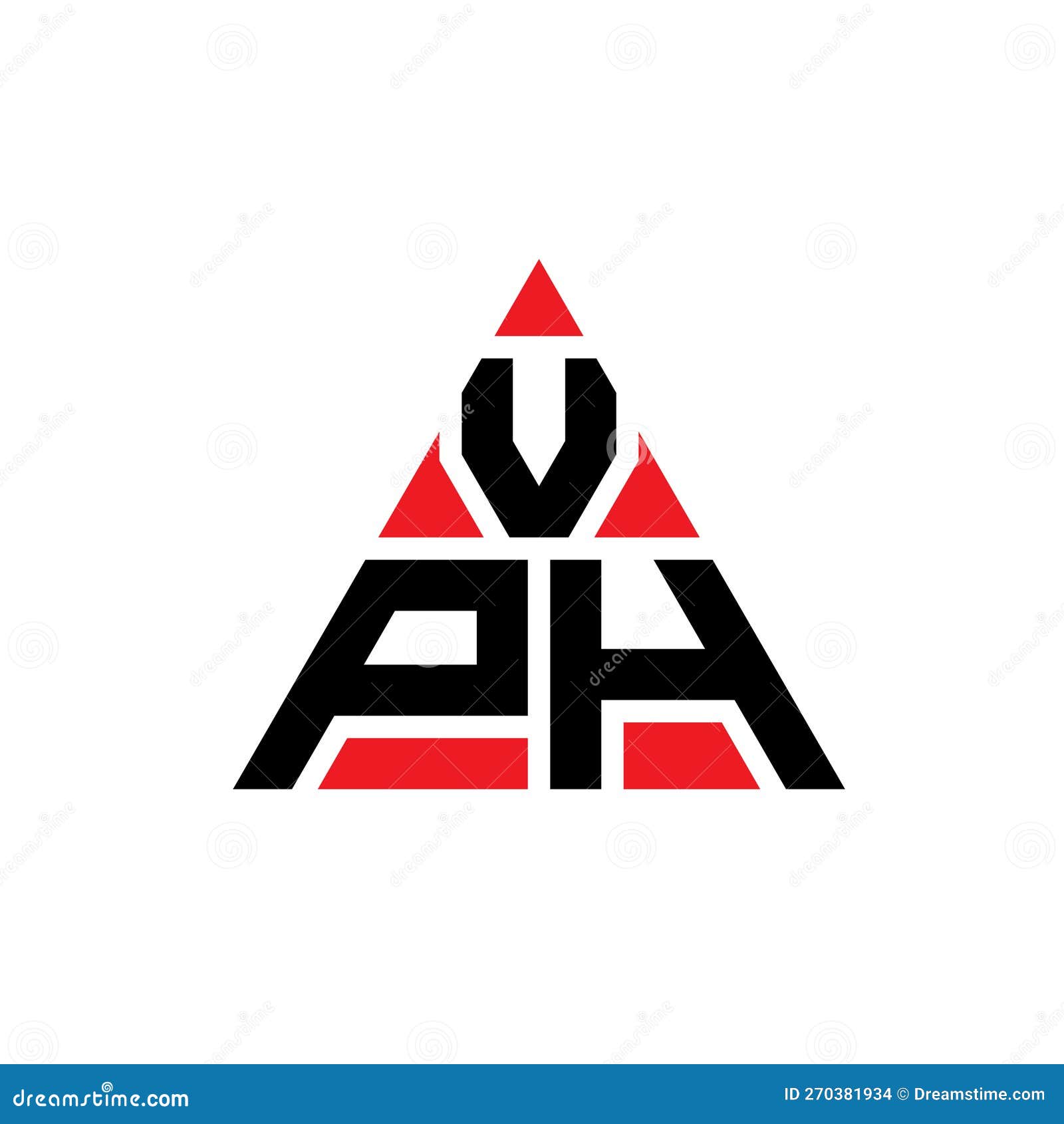 VPH Triangle Letter Logo Design with Triangle Shape. VPH Triangle Logo ...