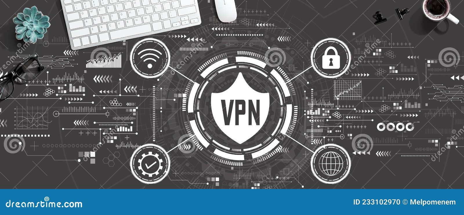 VPN Concept with a Computer Keyboard Stock Photo - Image of network ...