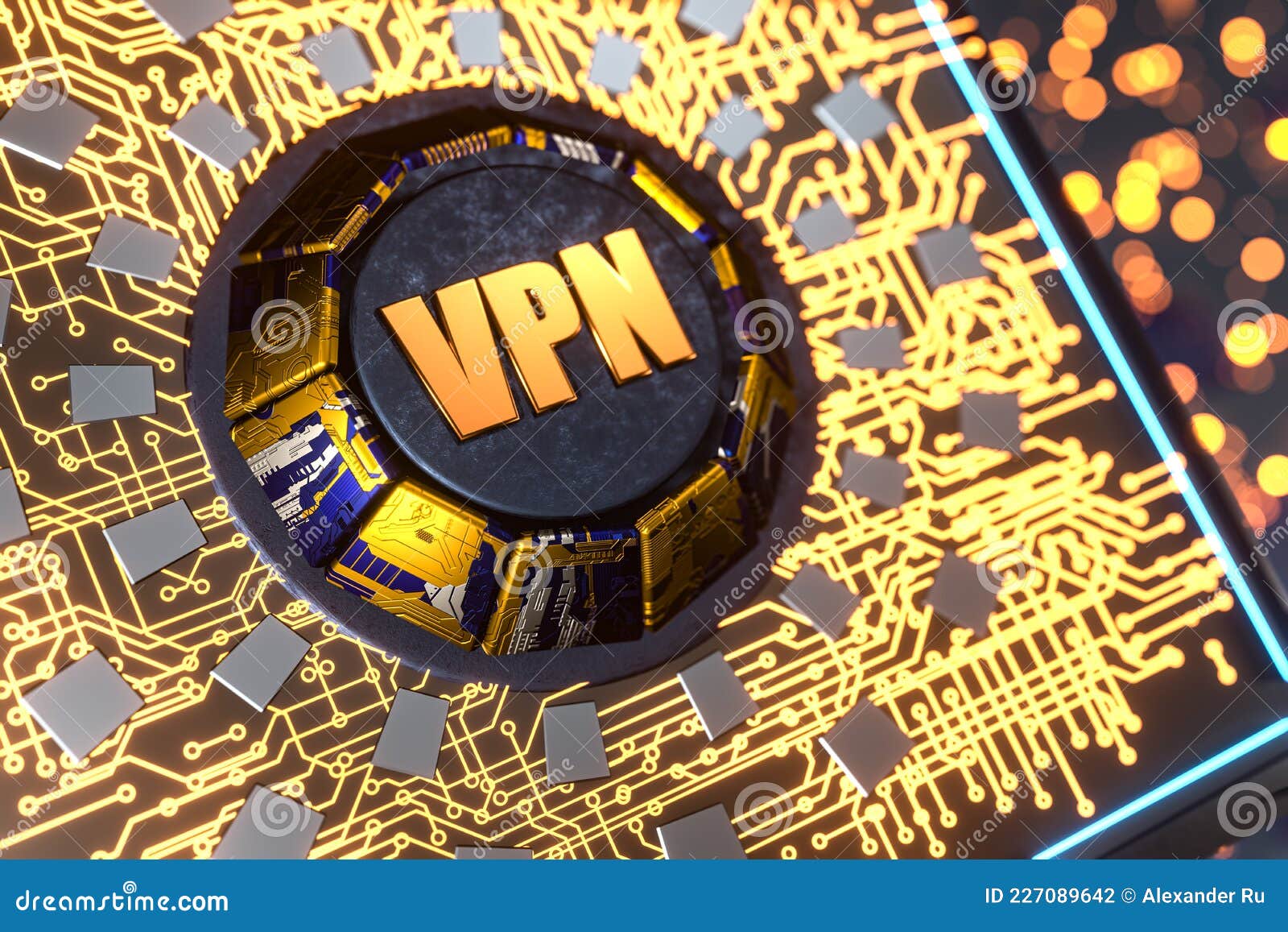 VPN Concept Illustration. the Concept of a Secure Internet Connection ...