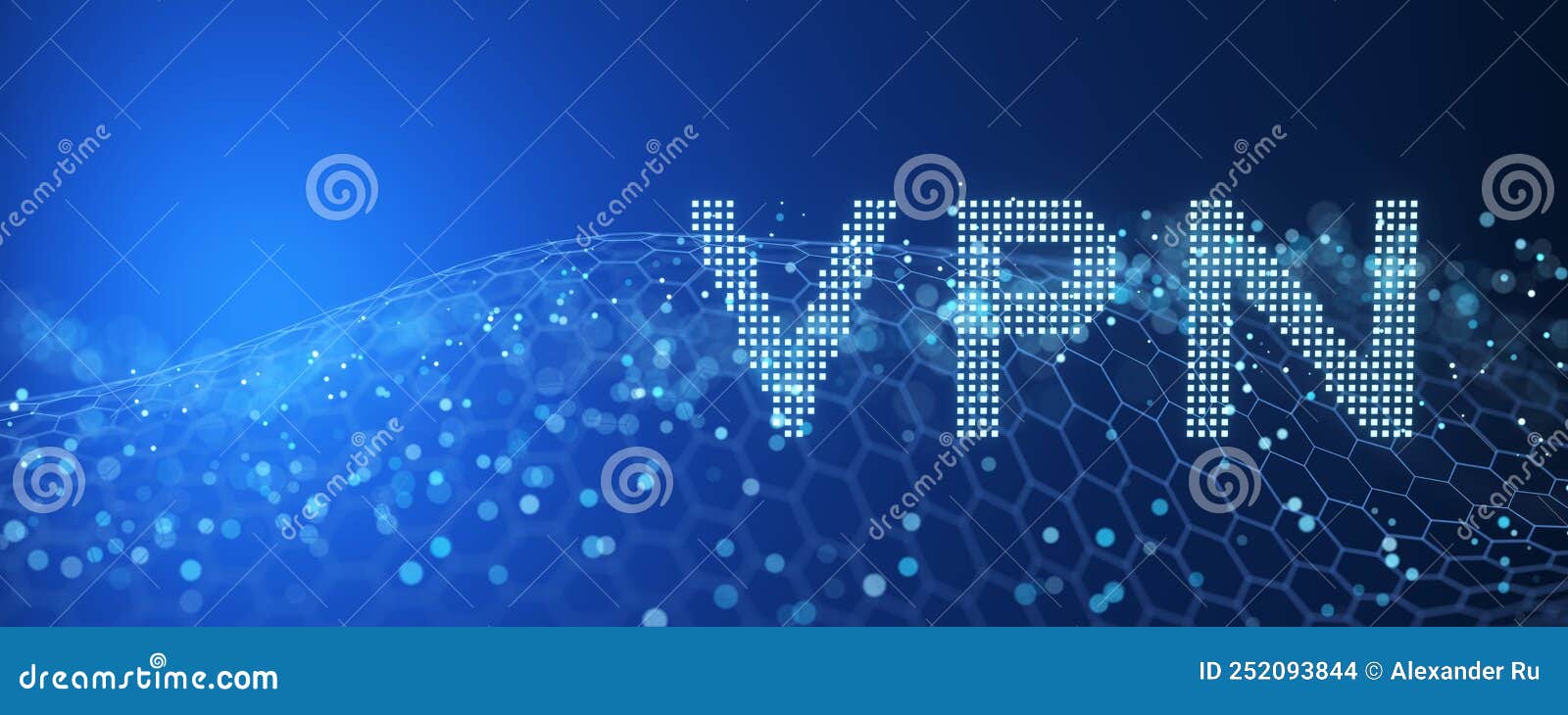 VPN Concept. Vpn Inscription on Abstract Network Background Stock ...