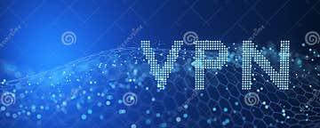 VPN Concept. Vpn Inscription on Abstract Network Background Stock ...