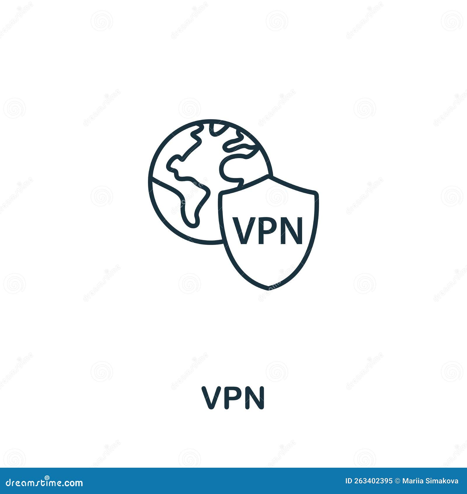 Vpn Icon. Monochrome Simple Cyber Security Icon for Templates, Web ...