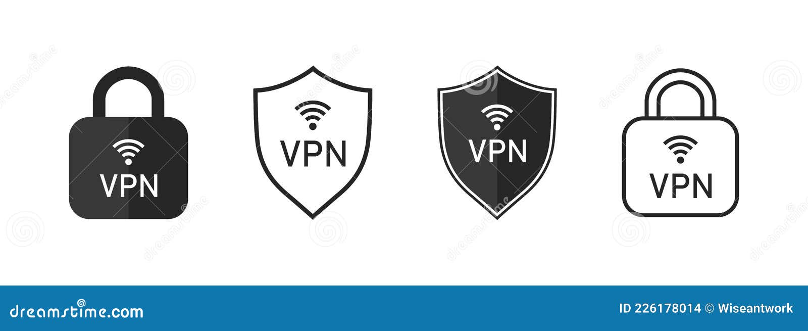 Vpn Icon. Shield and Lock with Vpn Icon. Safe for Wifi and Server. Logo ...