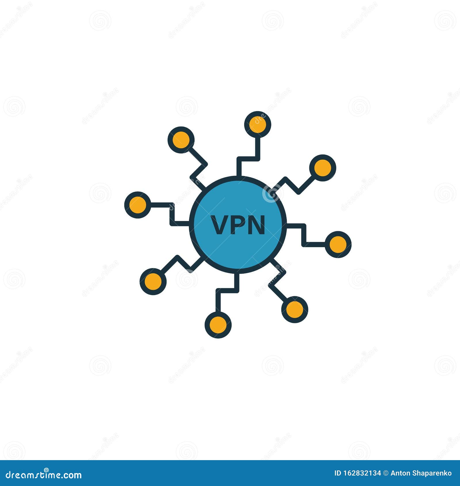 Vpn Icon. Simple Element from Icons Collection Stock Illustration ...