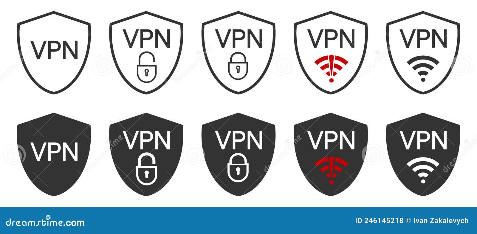 Vpn Icon. Virtual Private Network Symbol. Sign Protection Interneted ...