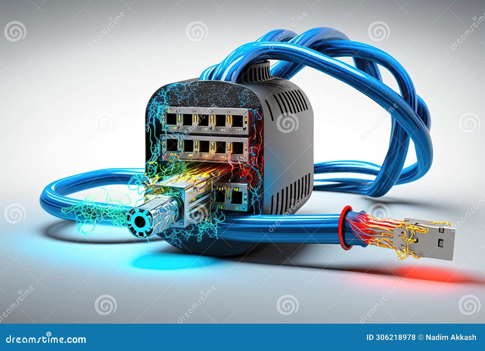 VPN Internet Security Data Protection Concept Network Ethernet Cable ...