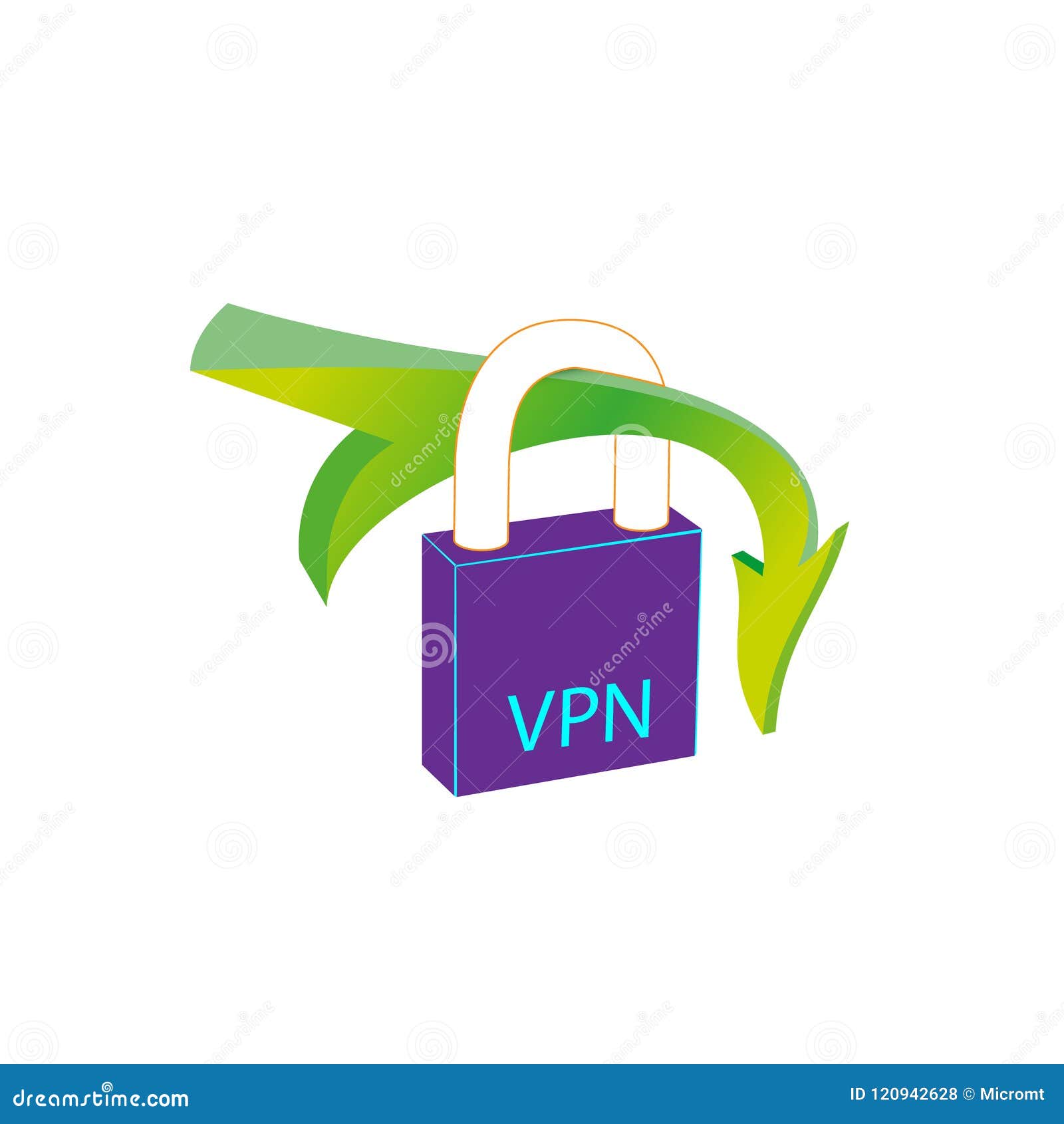 VPN Internet Security Isometric Concept.Traffic Encryption, VPN ...