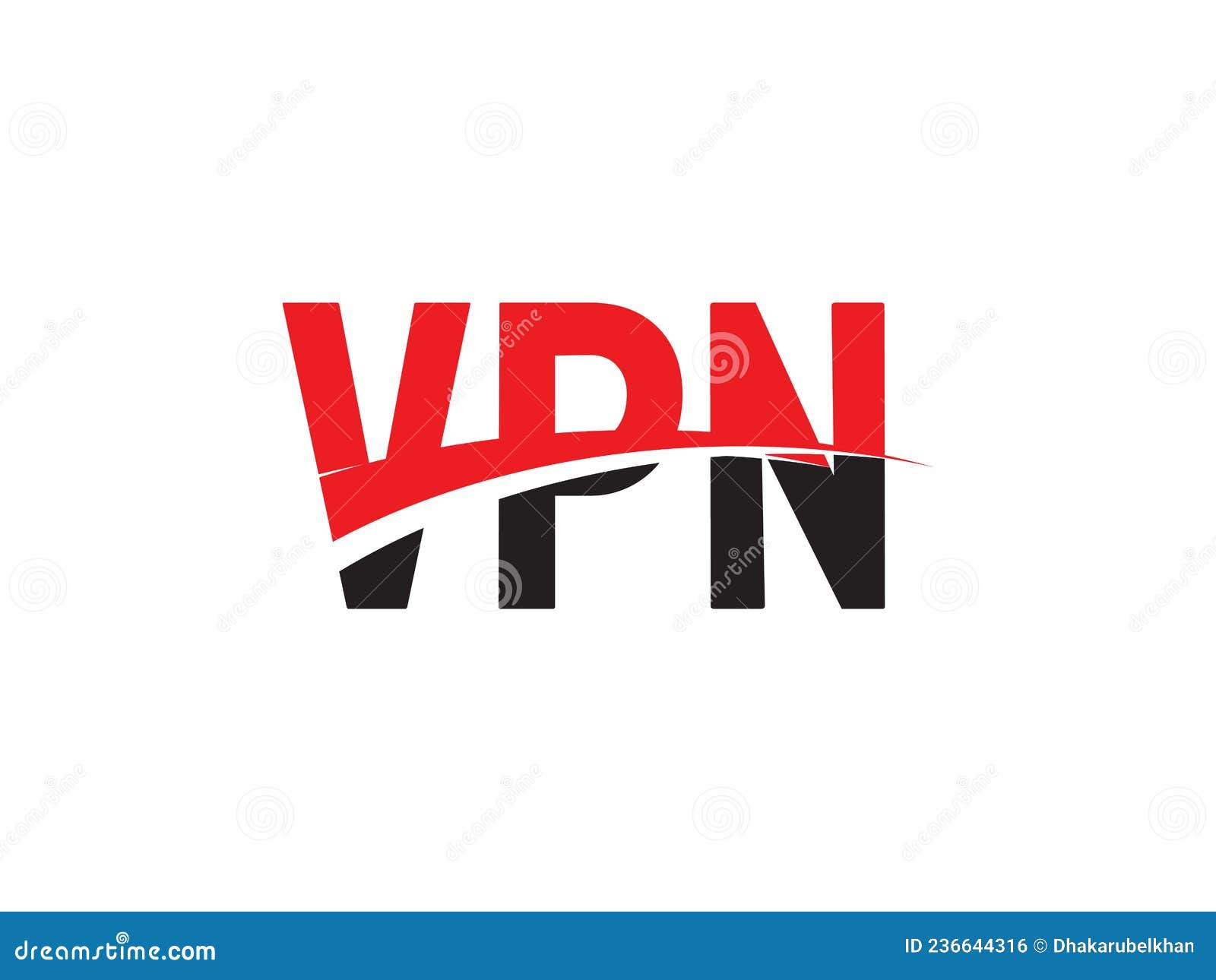 VPN Letter Initial Logo Design Vector Illustration Stock Vector ...