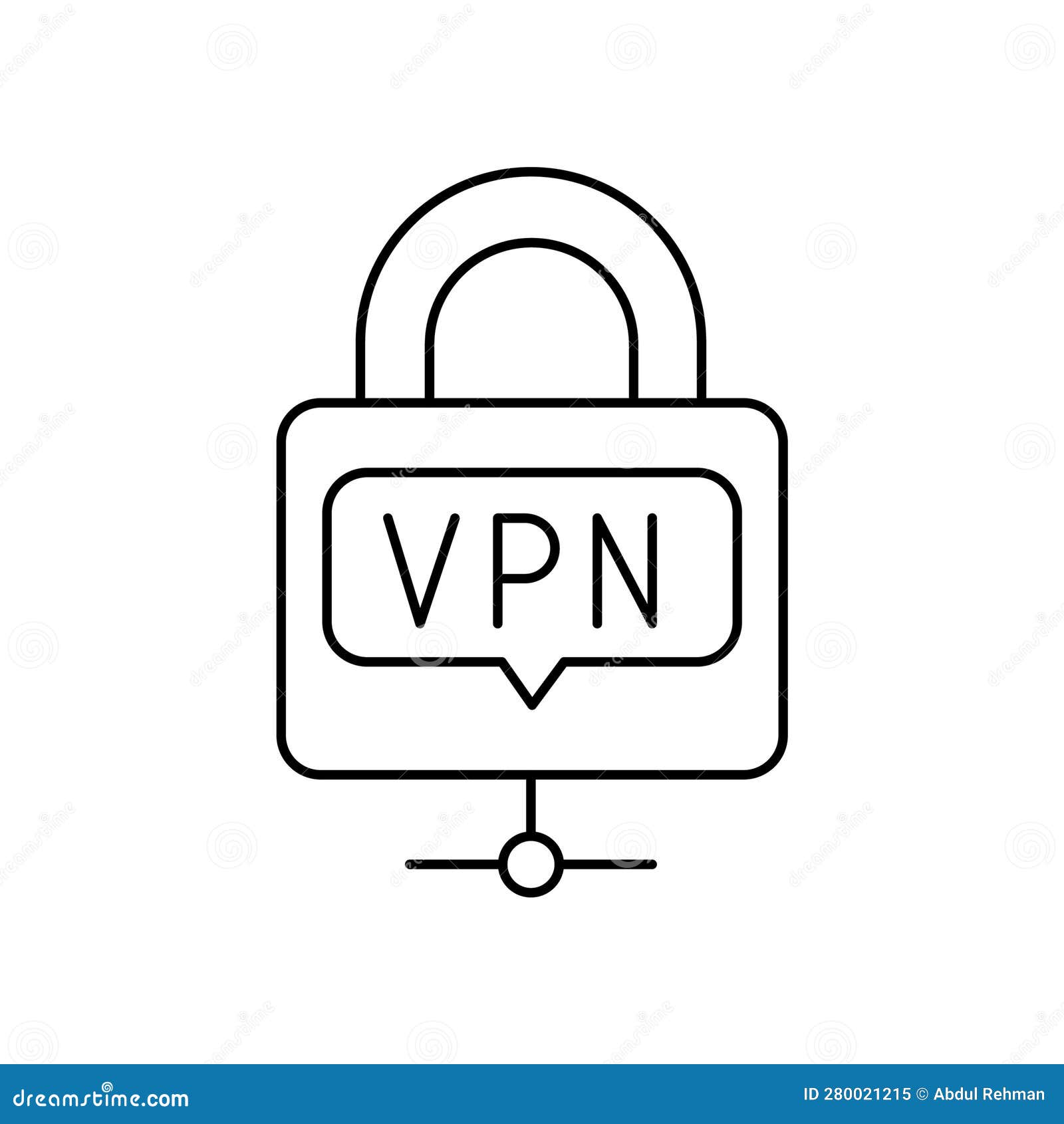 Vpn Lock Outline Vector Icon that Can Easily Edit or Modify.. Stock ...