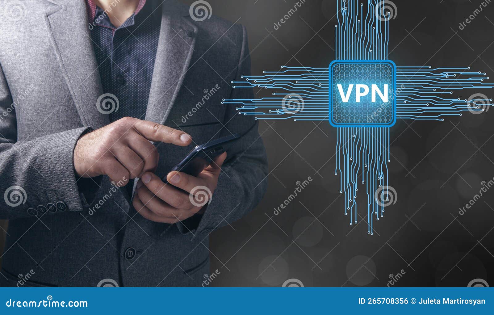 VPN on the Motherboard, on the Screen Stock Photo - Image of ...