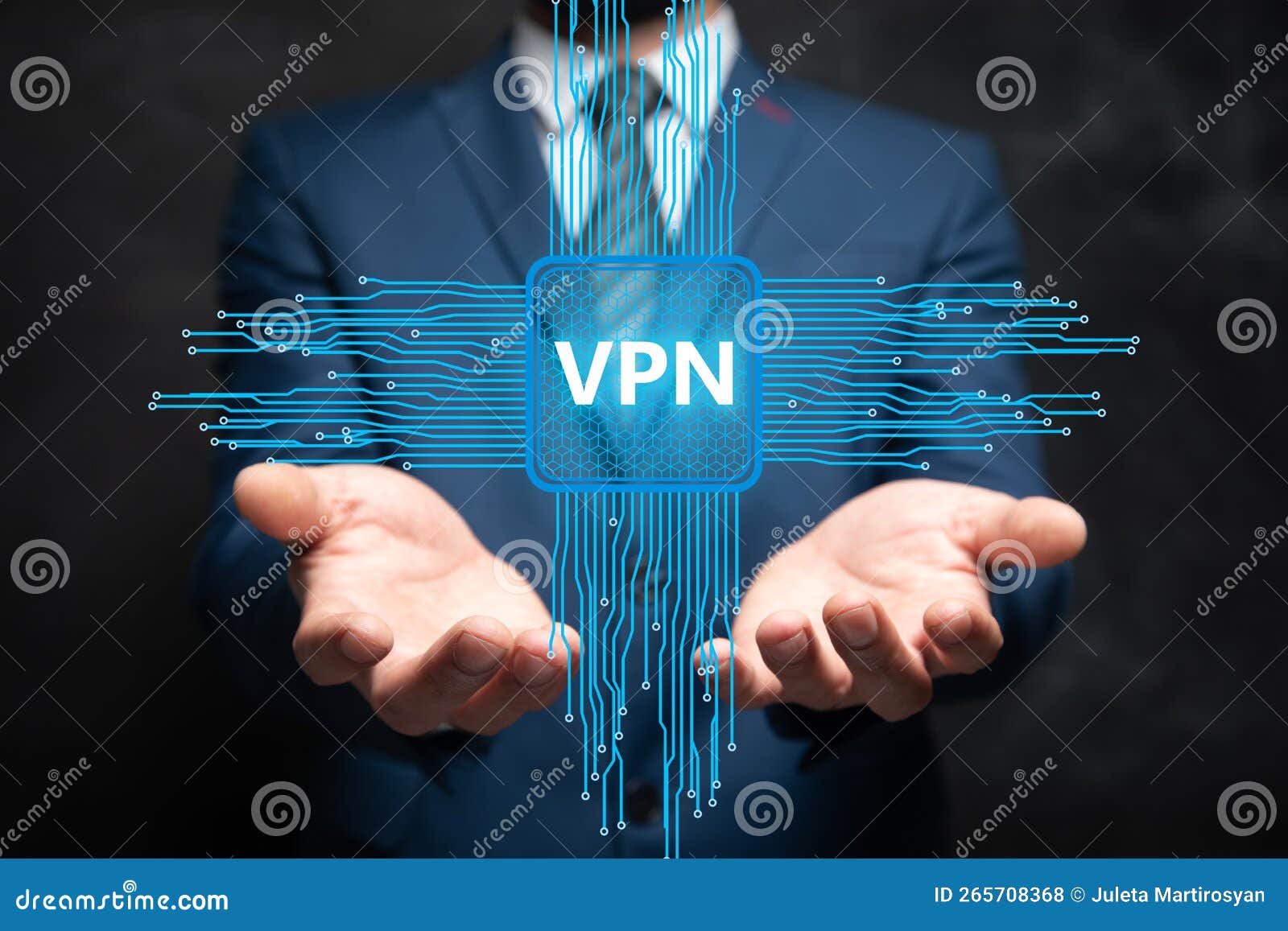 VPN on the Motherboard, on the Screen Stock Photo - Image of ...