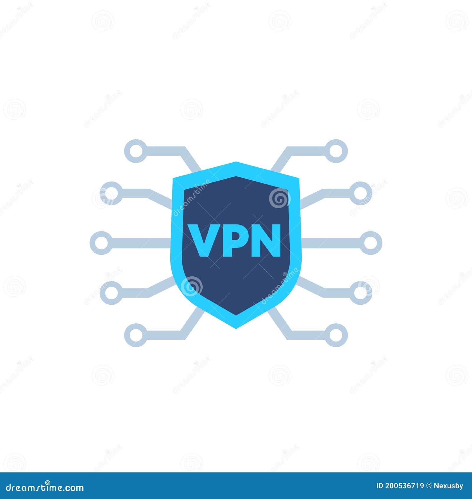 VPN network icon on white stock vector. Illustration of decentralized ...