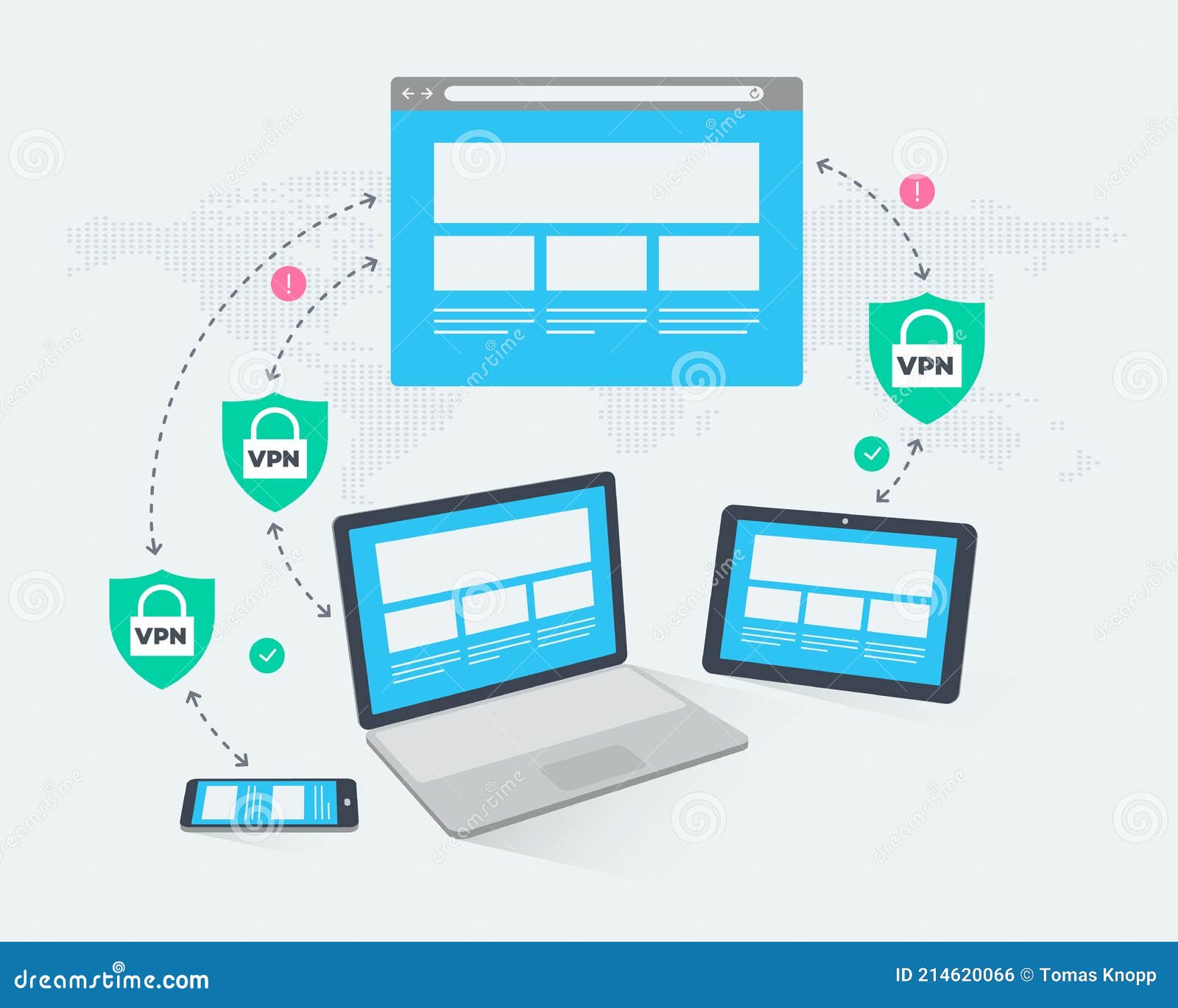 VPN Network Security Infographics Stock Vector - Illustration of ...