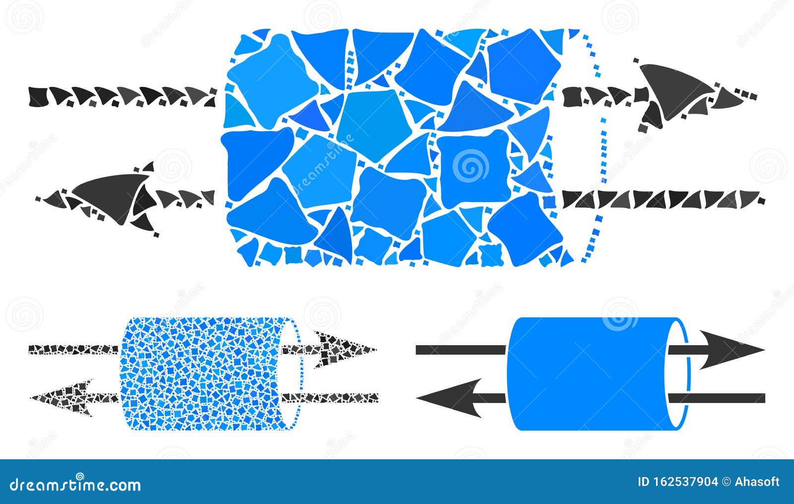 VPN Pipe Mosaic Icon of Rugged Items Stock Vector - Illustration of ...