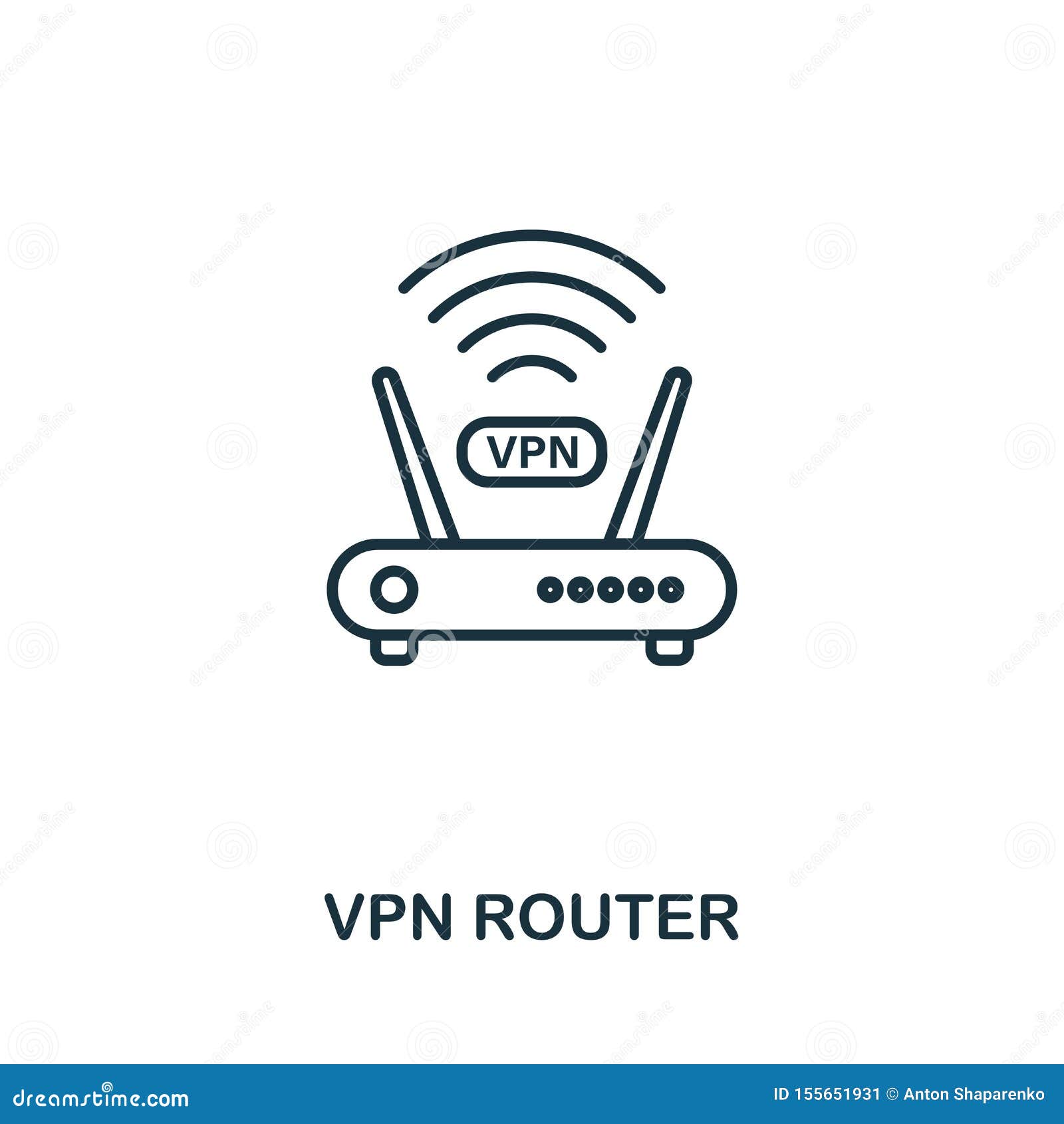 Vpn Router Icon Outline Style. Simple Glyph from Icons Collection Stock ...