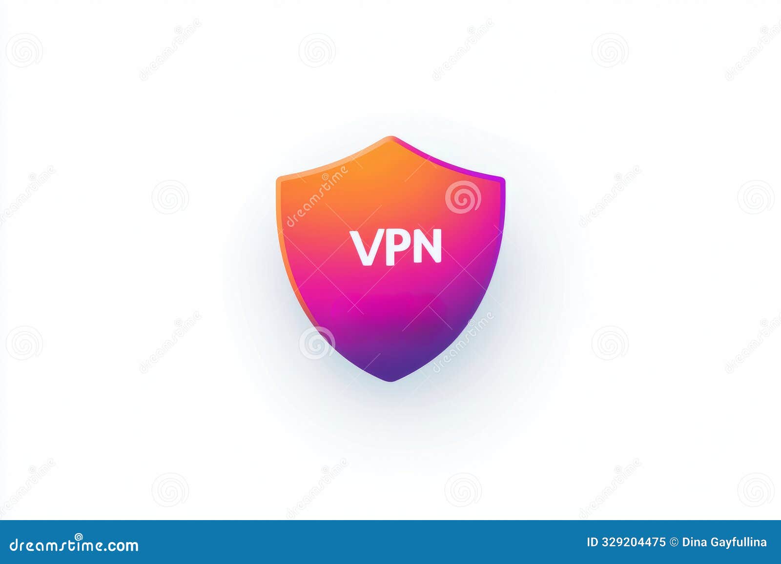 VPN Shield Icon on a Blue Background. Represents Cybersecurity and ...