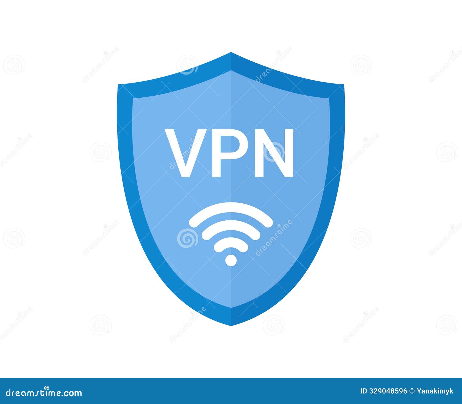 VPN Shield Icon Concept. Sign Vector Wifi Element Stock Illustration ...