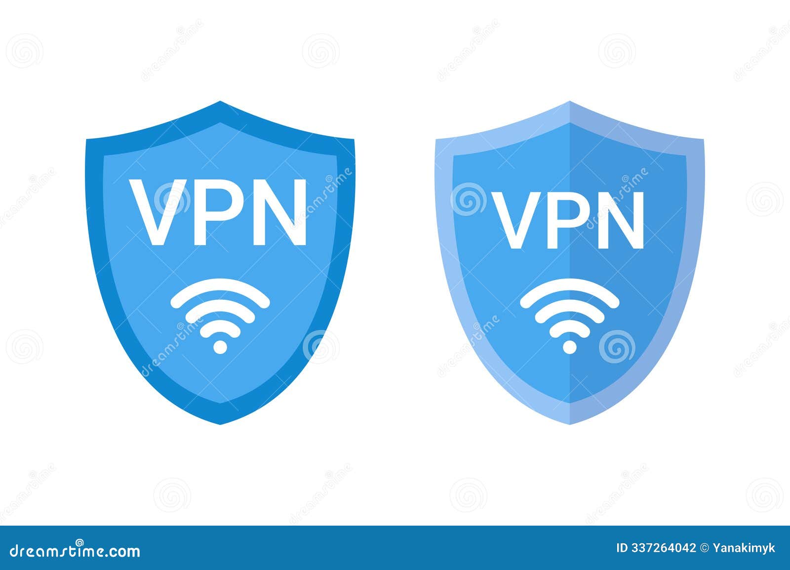 VPN Shield Icon Concept. Sign Vector Wifi Element Stock Illustration ...