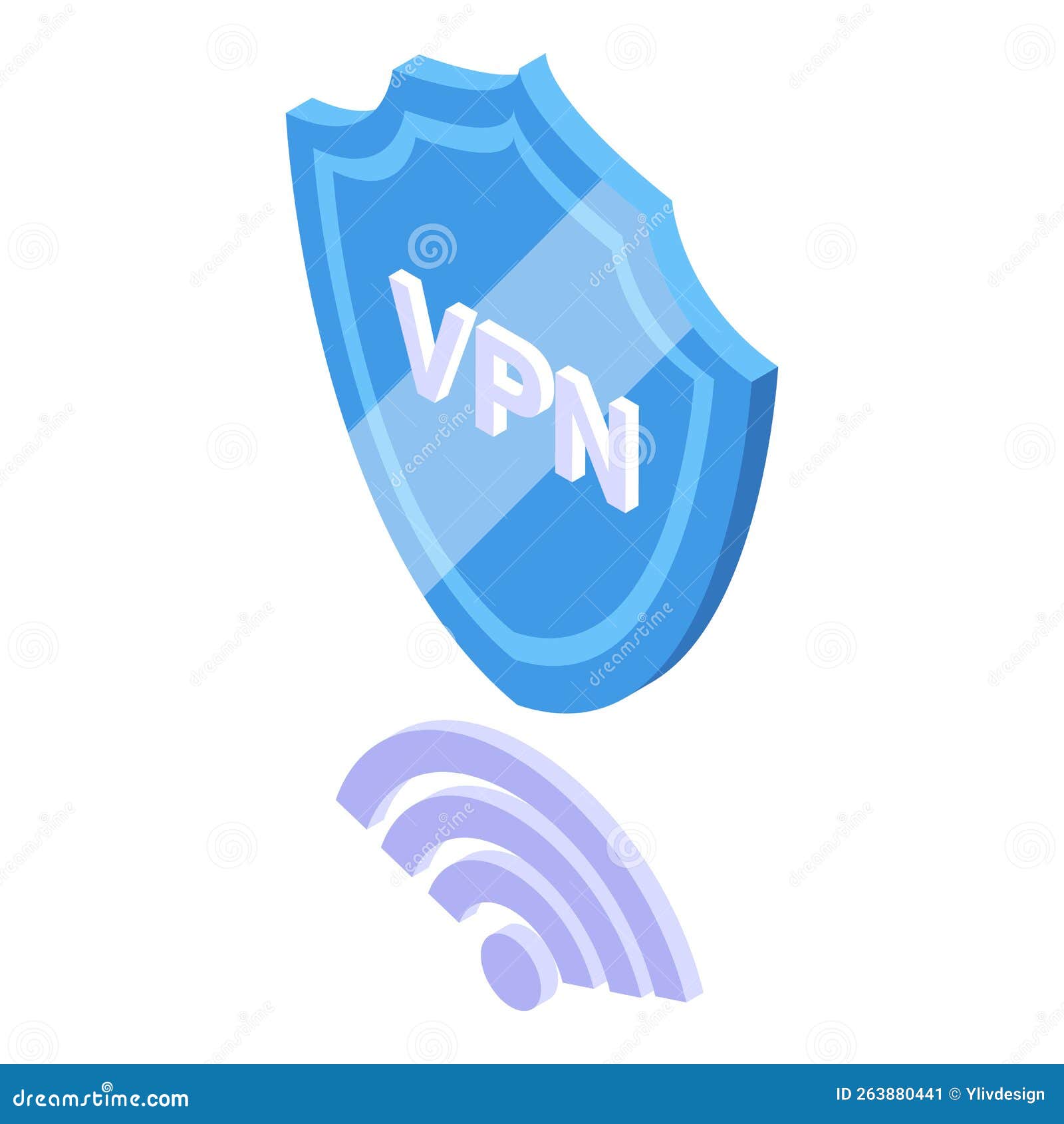 Vpn Shield Icon Isometric Vector. Server Network Stock Vector ...