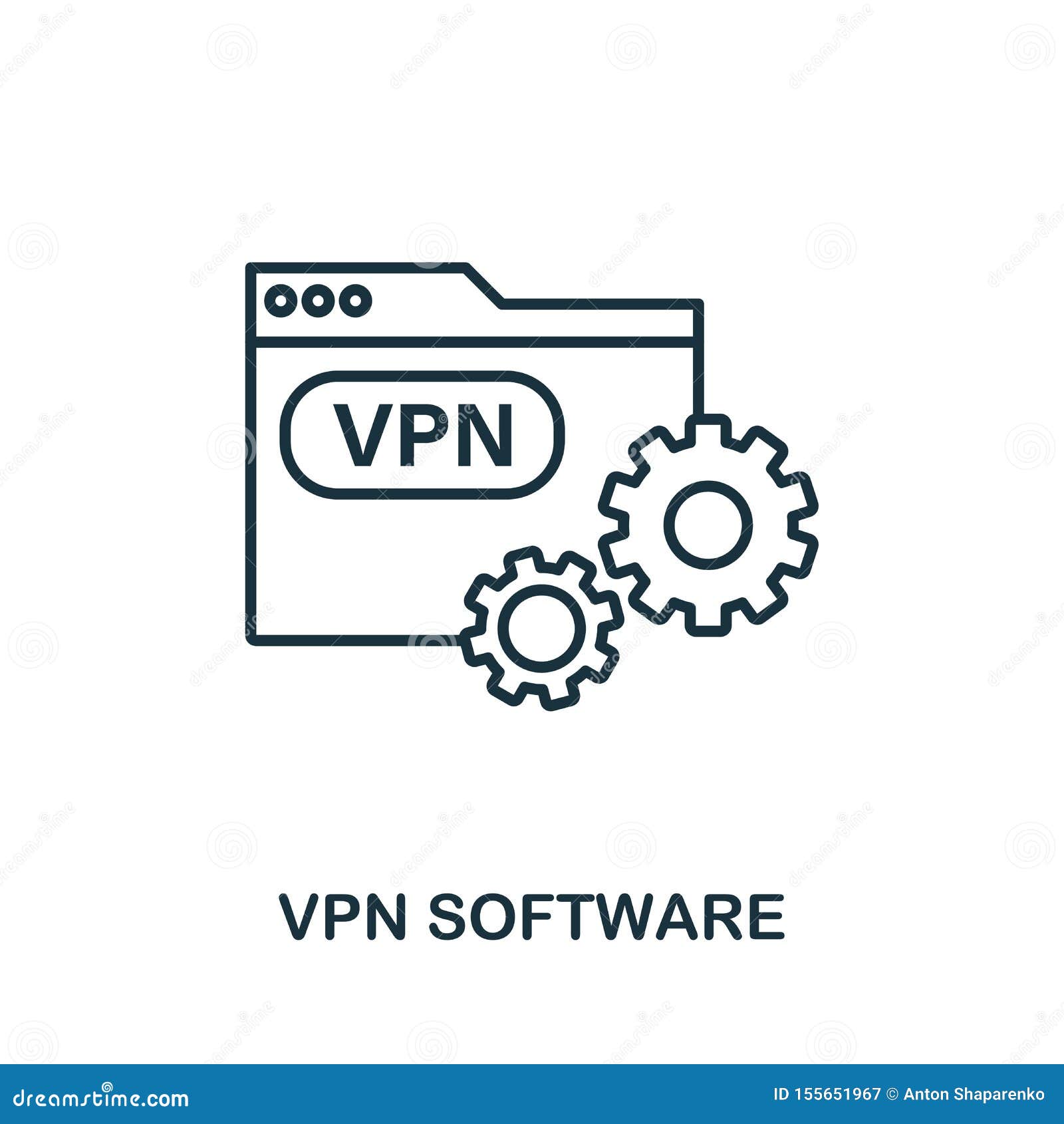 Vpn Software Icon Outline Style. Simple Glyph from Icons Collection ...