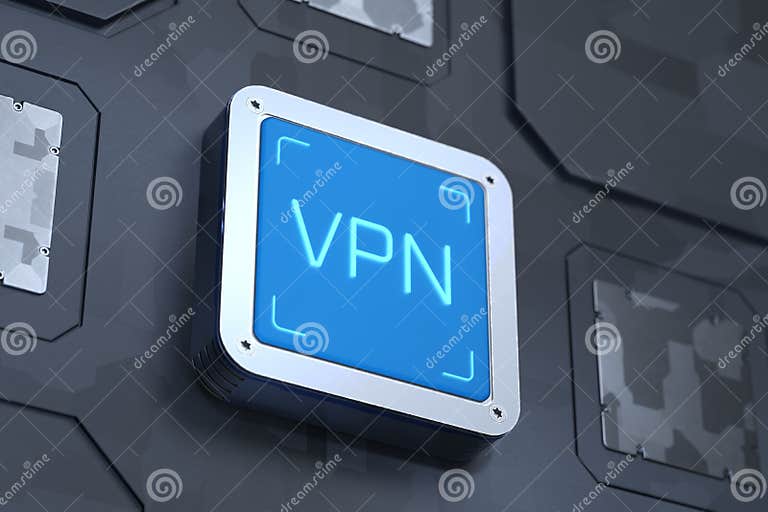Vpn Technology Concept. VPN Inscription on a Digital Background 3D ...