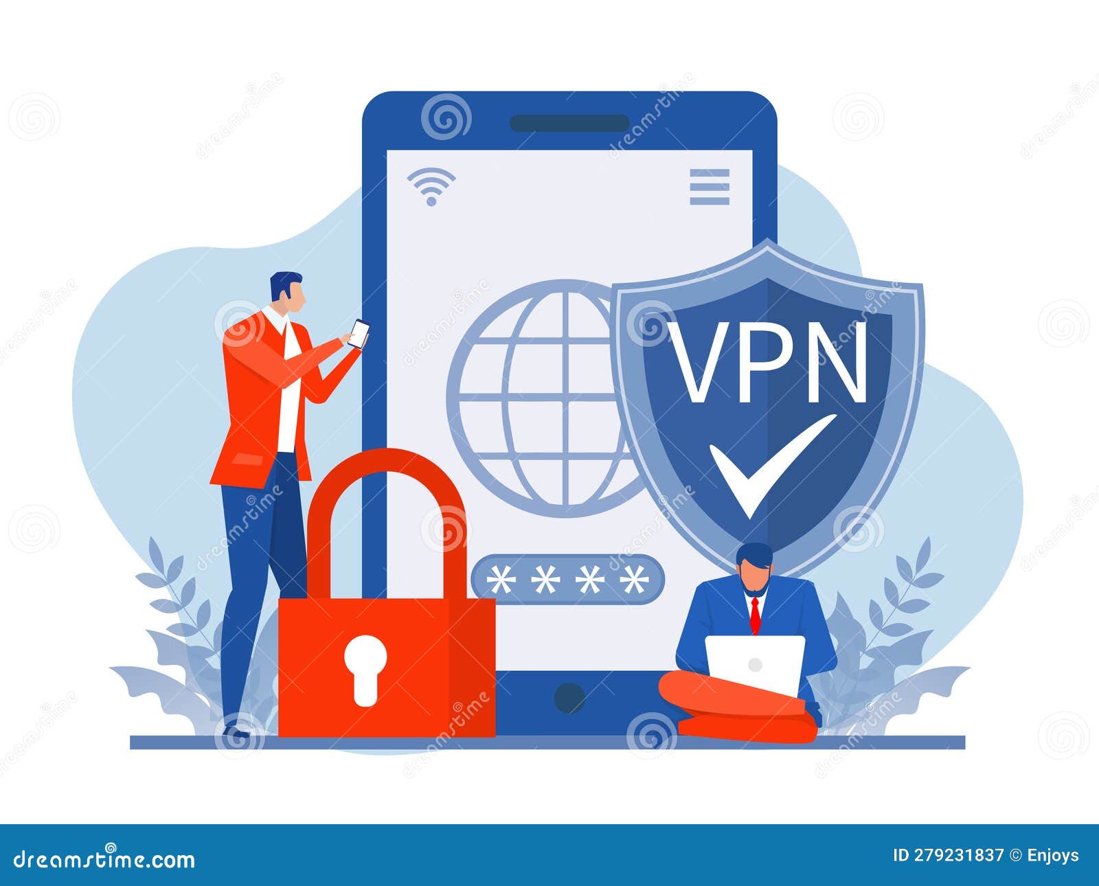 VPN Technology Service Concept,Businessman Use Browser Unblock on ...