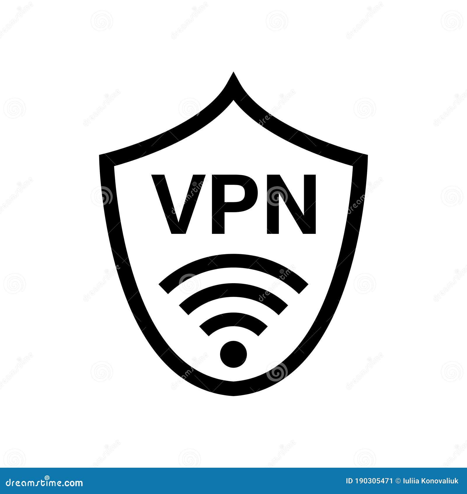 VPN Vector Icon. Virtual Private Network. Shield with VPN Stock Vector ...