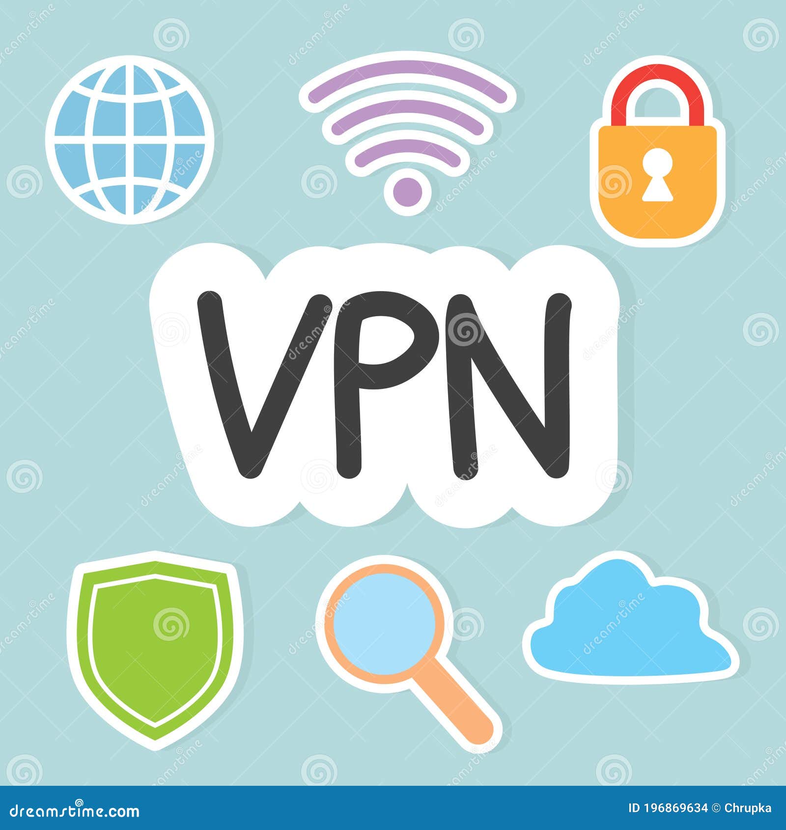 VPN Virtual Private Network Concept Stock Vector - Illustration of ...