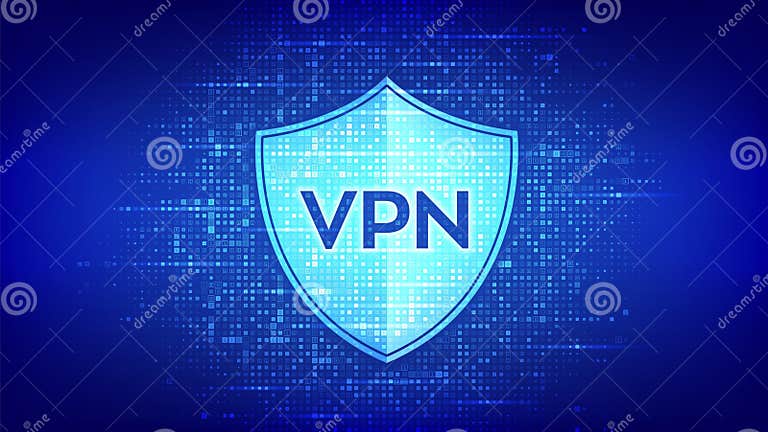 Vpn Virtual Private Network Icon Made With Binary Code Data