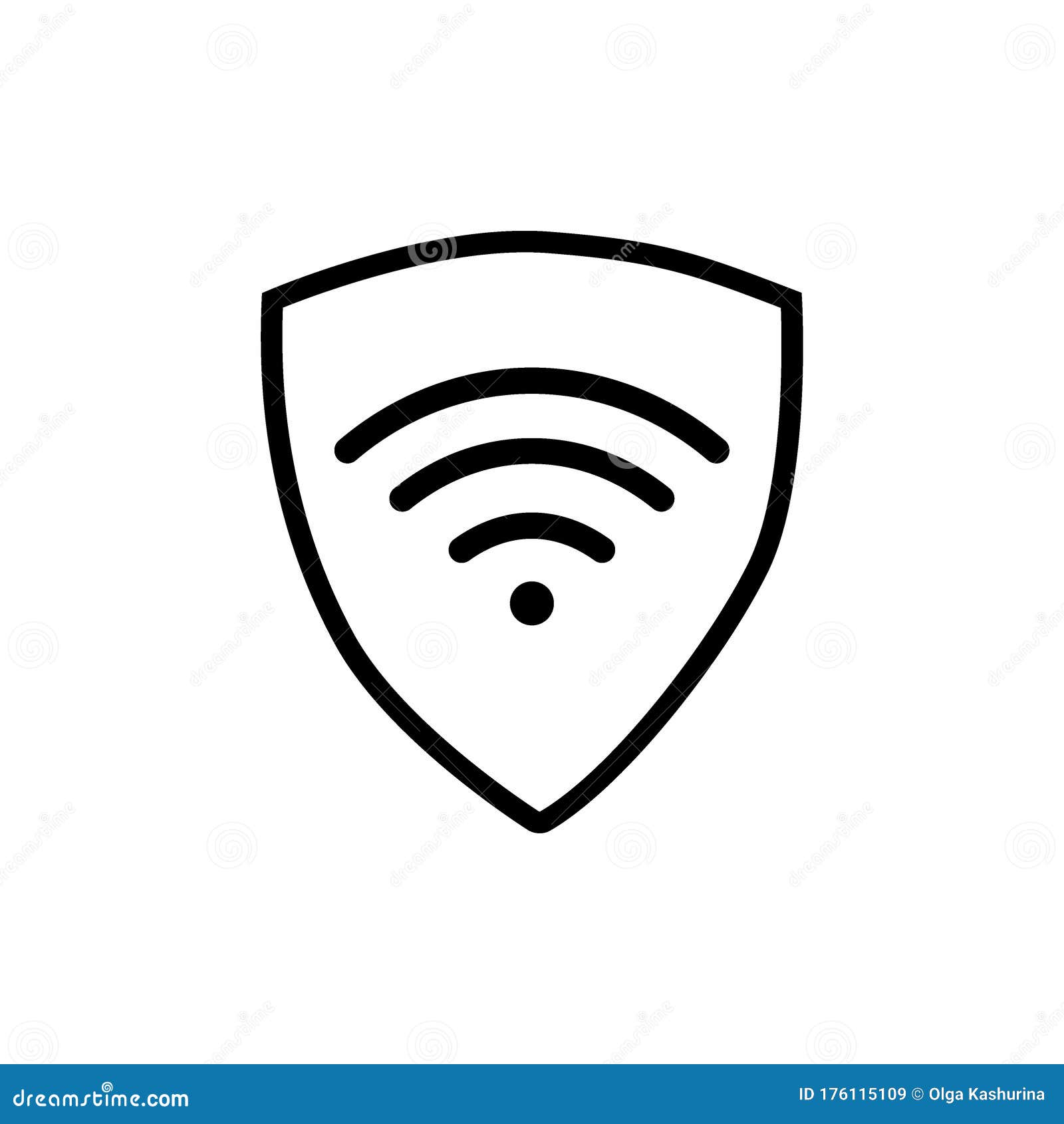 VPN - Virtual Private Network Icon. Simple Shield with Wi-fi Symbol ... VPN - Virtual Private Network Icon. Simple Shield with Wi-fi Symbol ...