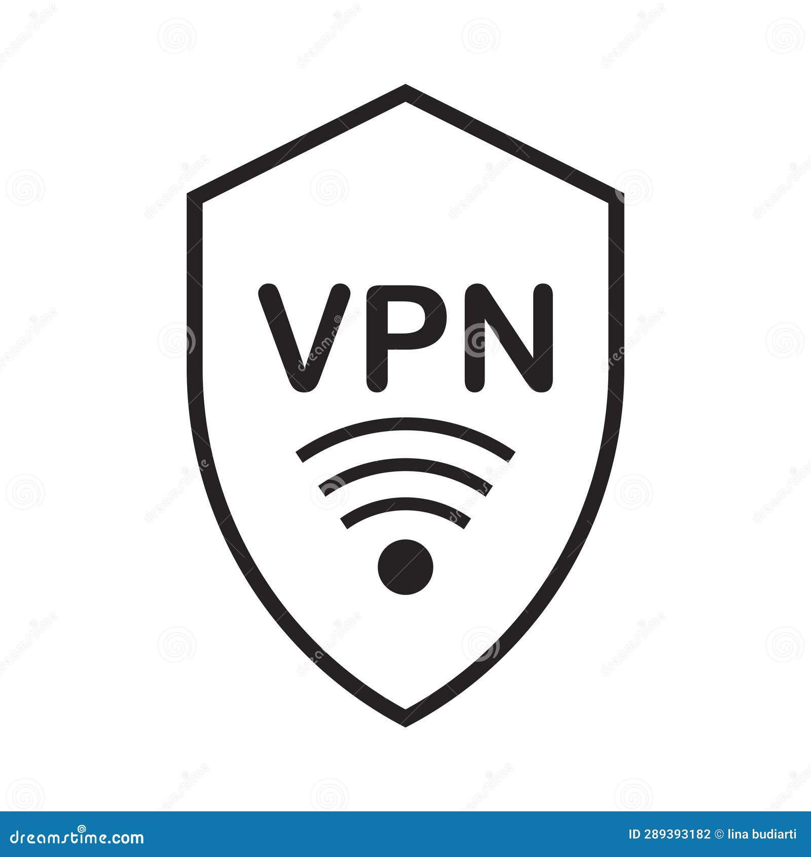 VPN or Virtual Private Network Icon Stock Illustration - Illustration ...