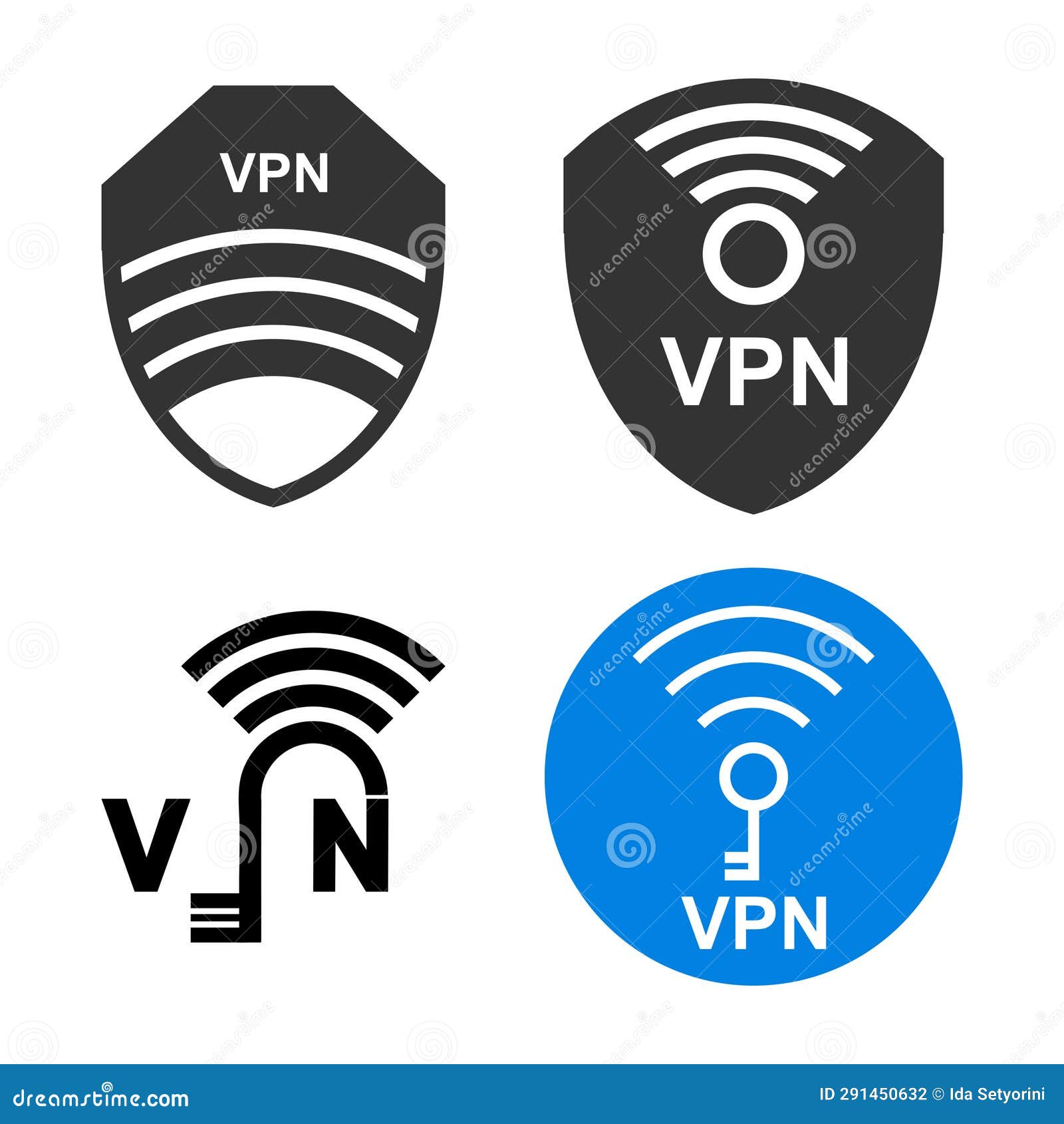 VPN or Virtual Private Network Icon Stock Illustration - Illustration ...