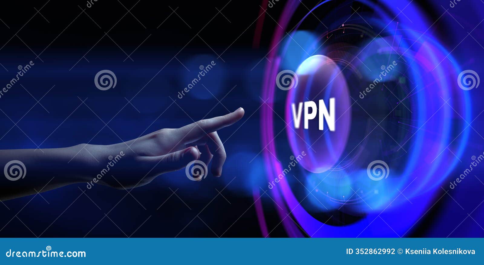 VPN, Virtual Private Network. Concept With People, Letters And Icons ...