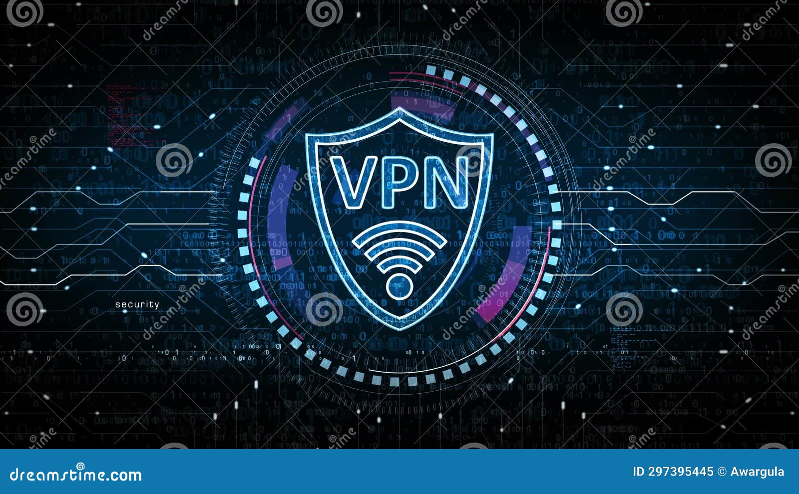VPN Virtual Private Network Symbol Loop Digital Concept Stock Video ...