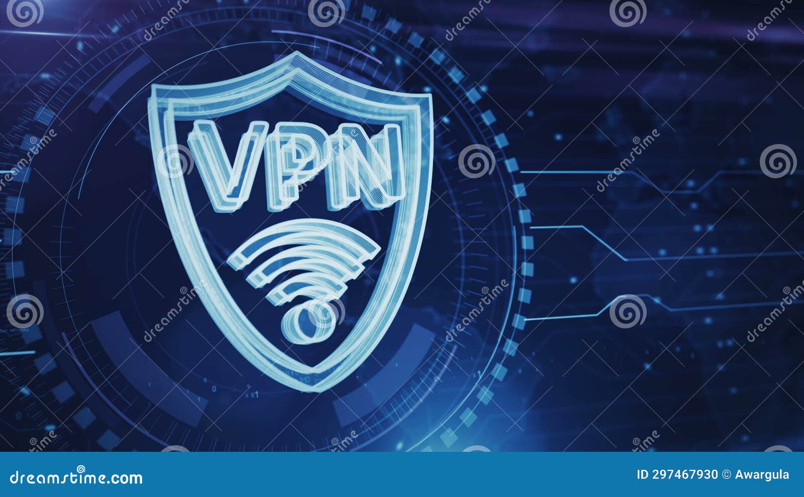 VPN Virtual Private Network Symbol Loop Digital Concept Stock Footage ...