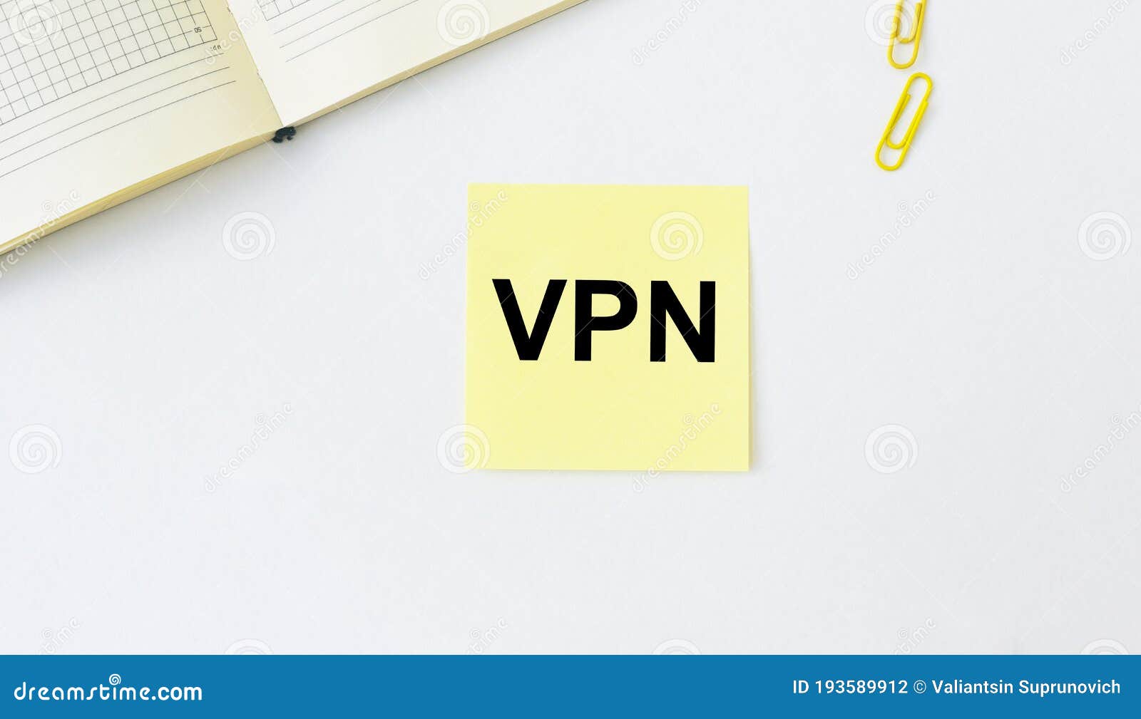 VPN Virtual Private Network Word Acronym on Yellow Sticky Notes Paper ...