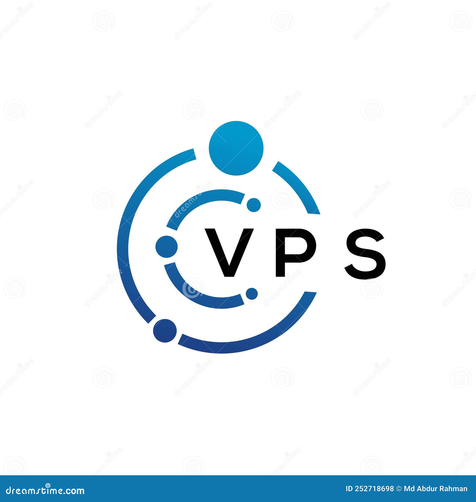 VPS Letter Technology Logo Design On White Background. VPS Creative ...