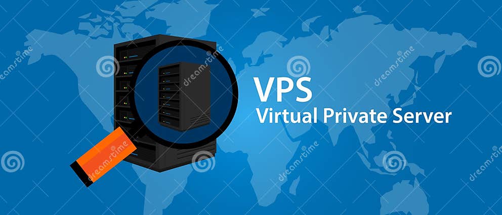 VPS Virtual Private Server Web Hosting Services Infrasctructure Technology Stock Vector ...