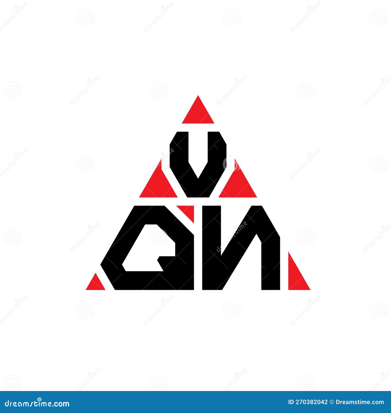 VQN Triangle Letter Logo Design with Triangle Shape. VQN Triangle Logo ...