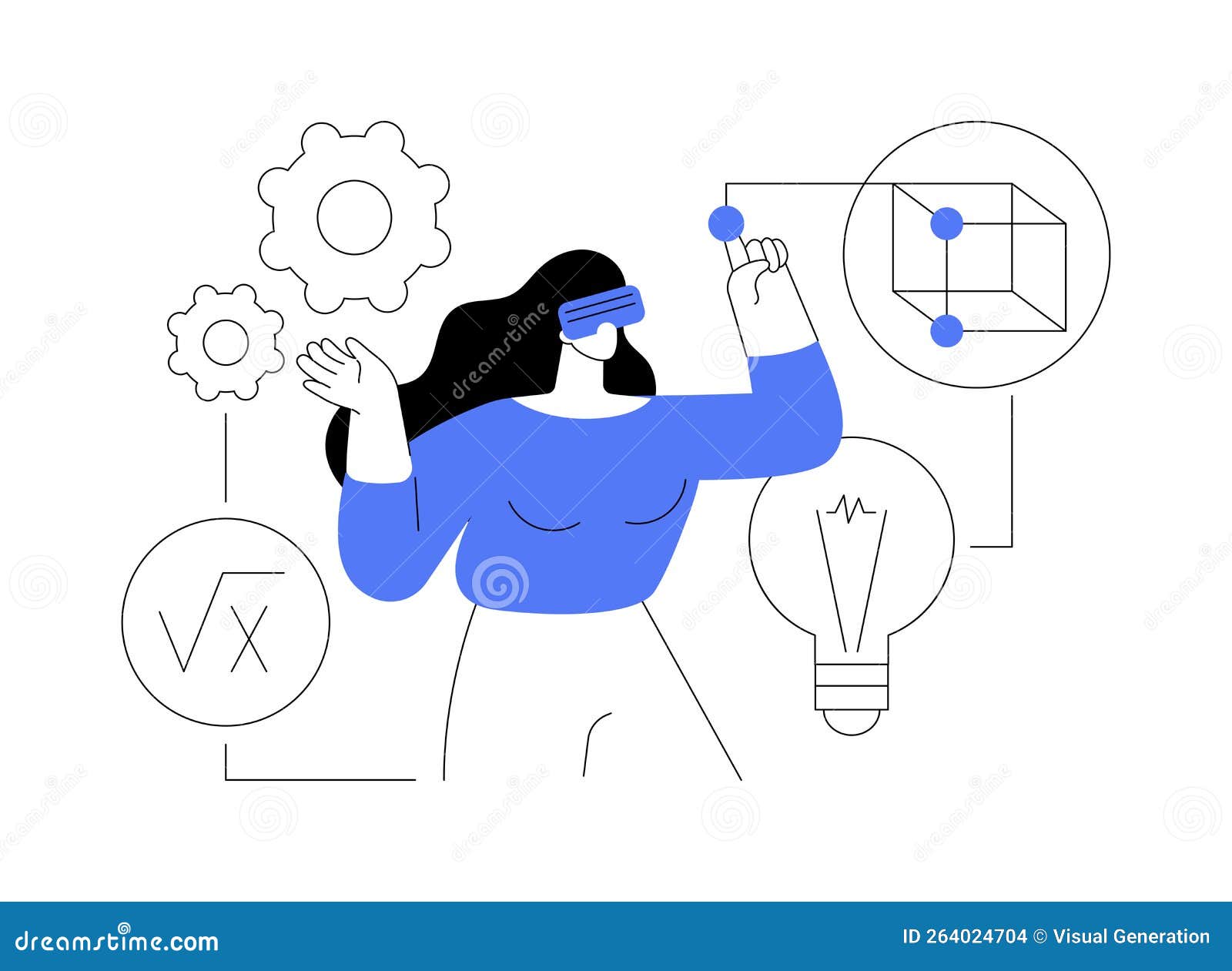 VR and AR in Education Abstract Concept Vector Illustration. Stock ...