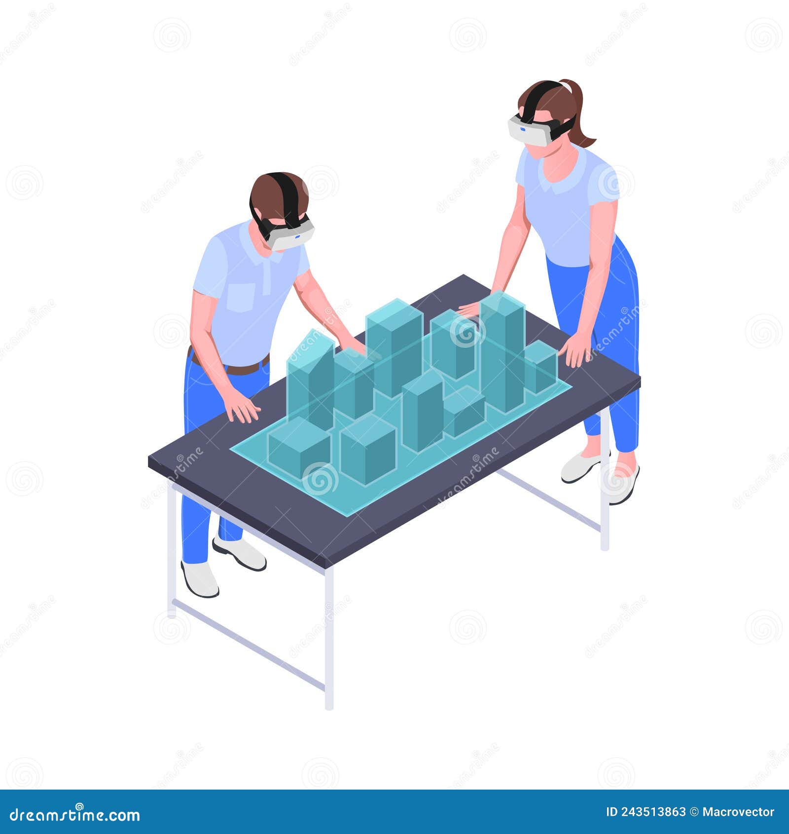 Architects Model House With Plan And Blueprints. Neural Network AI ...