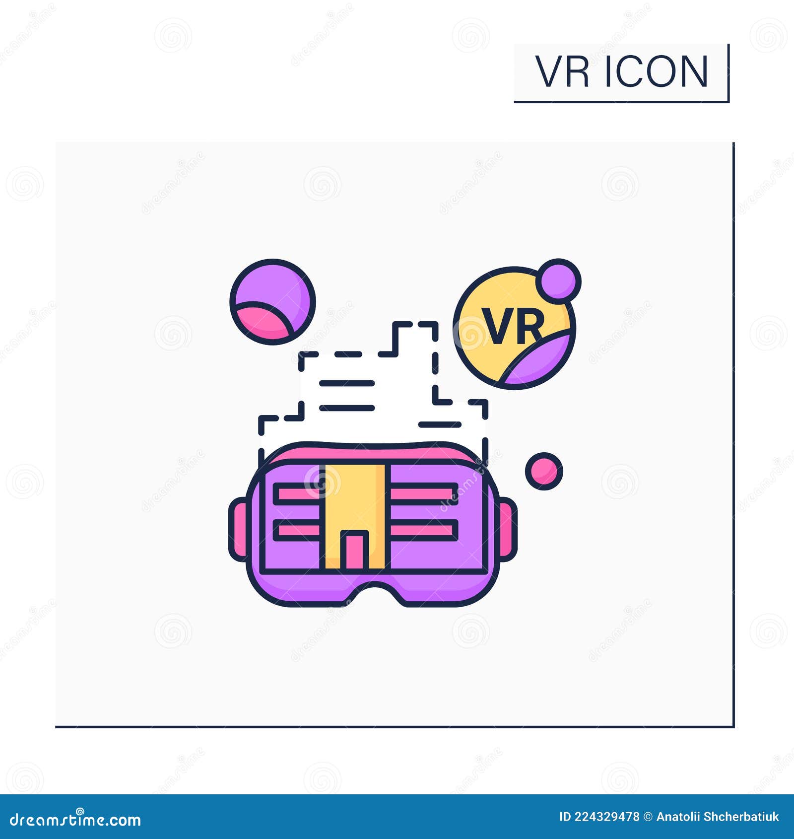 Vr architecture color icon stock vector. Illustration of technology ...